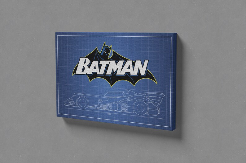 Batmobile, Car Blueprints, Car Poster, Garage Workshop Art, Car, Car ...