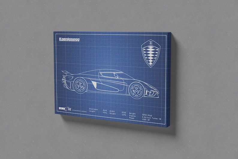 Koenigsegg Poster, Hypercar Artwork, Car Blueprints, Car Poster, Garage ...