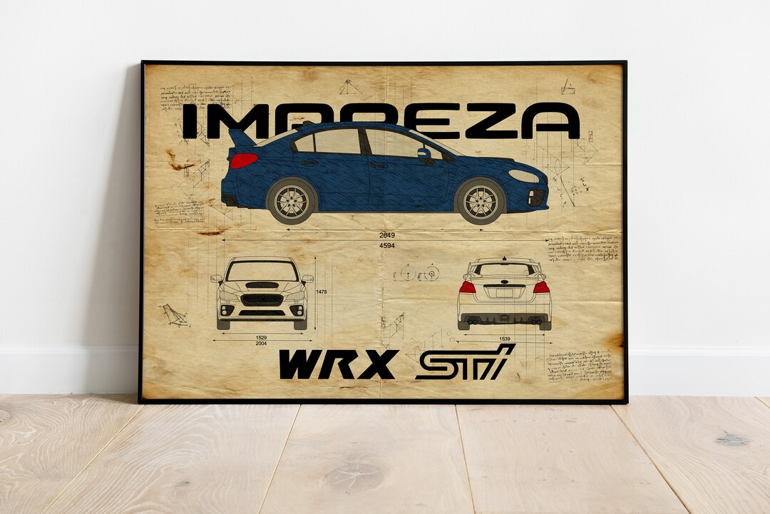Impreza WRX Poster, Impreza Picture, Car Poster, Impreza Print, Mancave ...