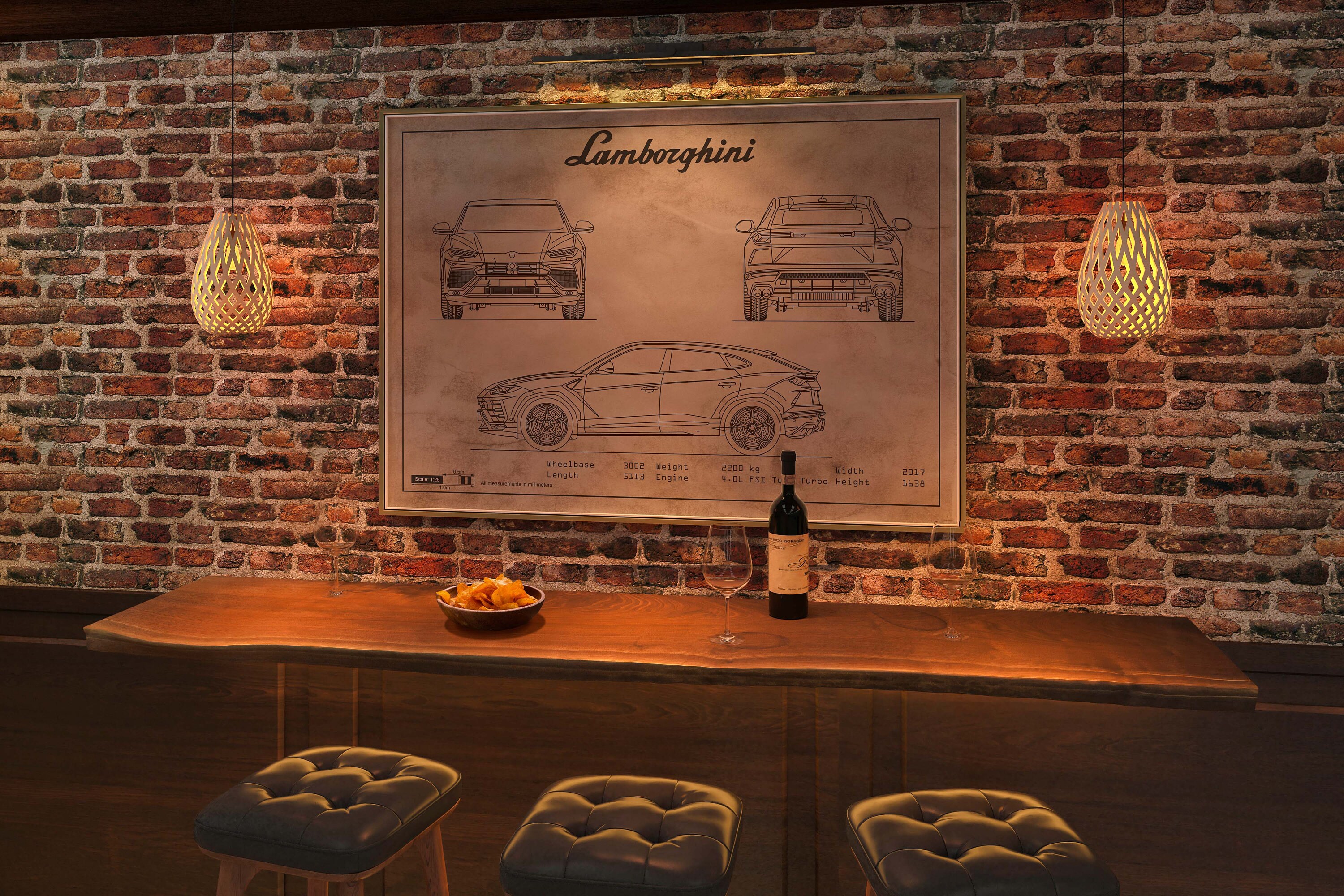 Lamborghini Blueprint, Lambo Print, Lamborghini Urus, Urus Blueprint ...