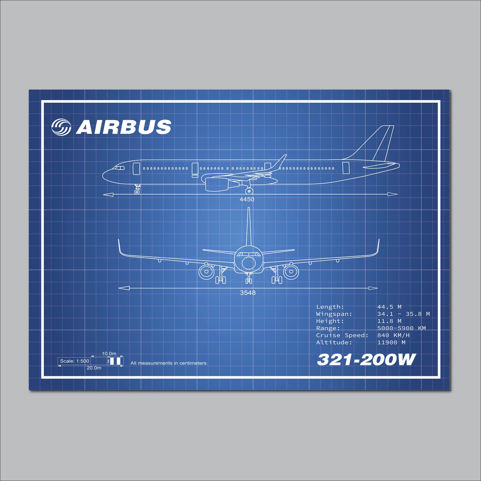 Airbus A321 Blueprint, Plane Poster, Aviation Art, Gift for Pilot ...