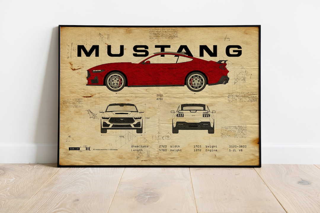 Mustang Print, Car Poster, Mustang Poster, Exotic Car Print, Supercar ...