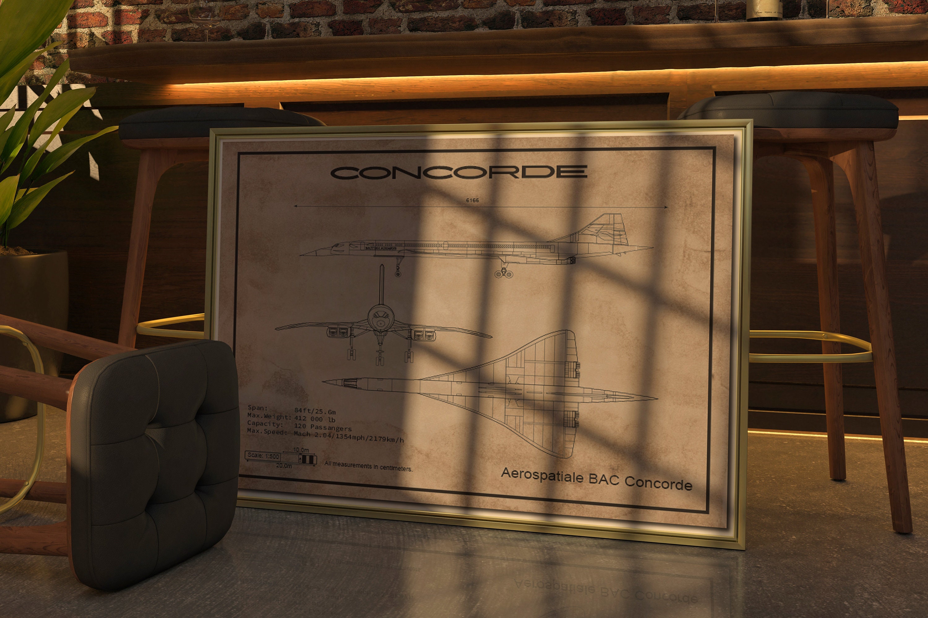 Concord Poster, Plane Art, Concorde Blueprint, Art for Pilots, Plane ...