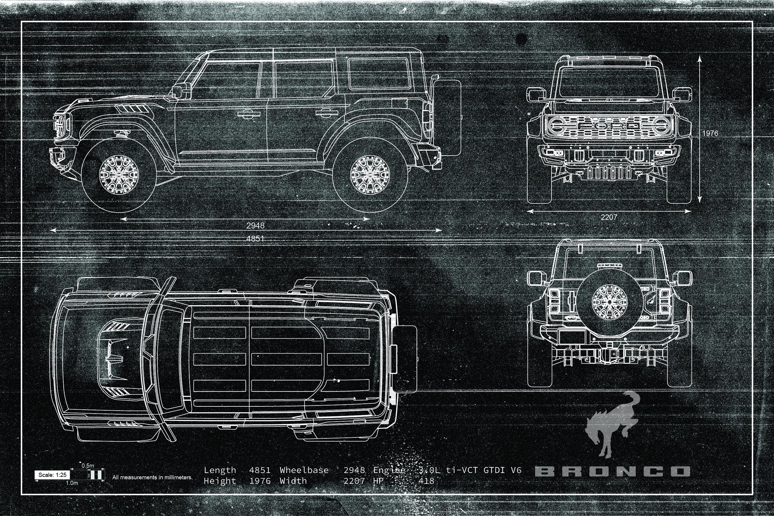 Ford Branco Raptor , Car Blueprints, Car Poster, Gift for Car Guy, Gift ...