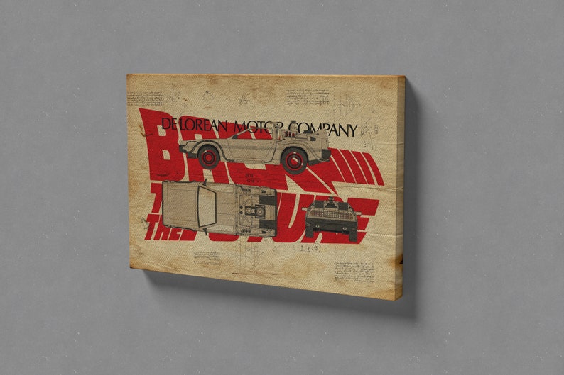 Delorean Poster, Delorean Print, Back to the Future, Movie Print, Car ...