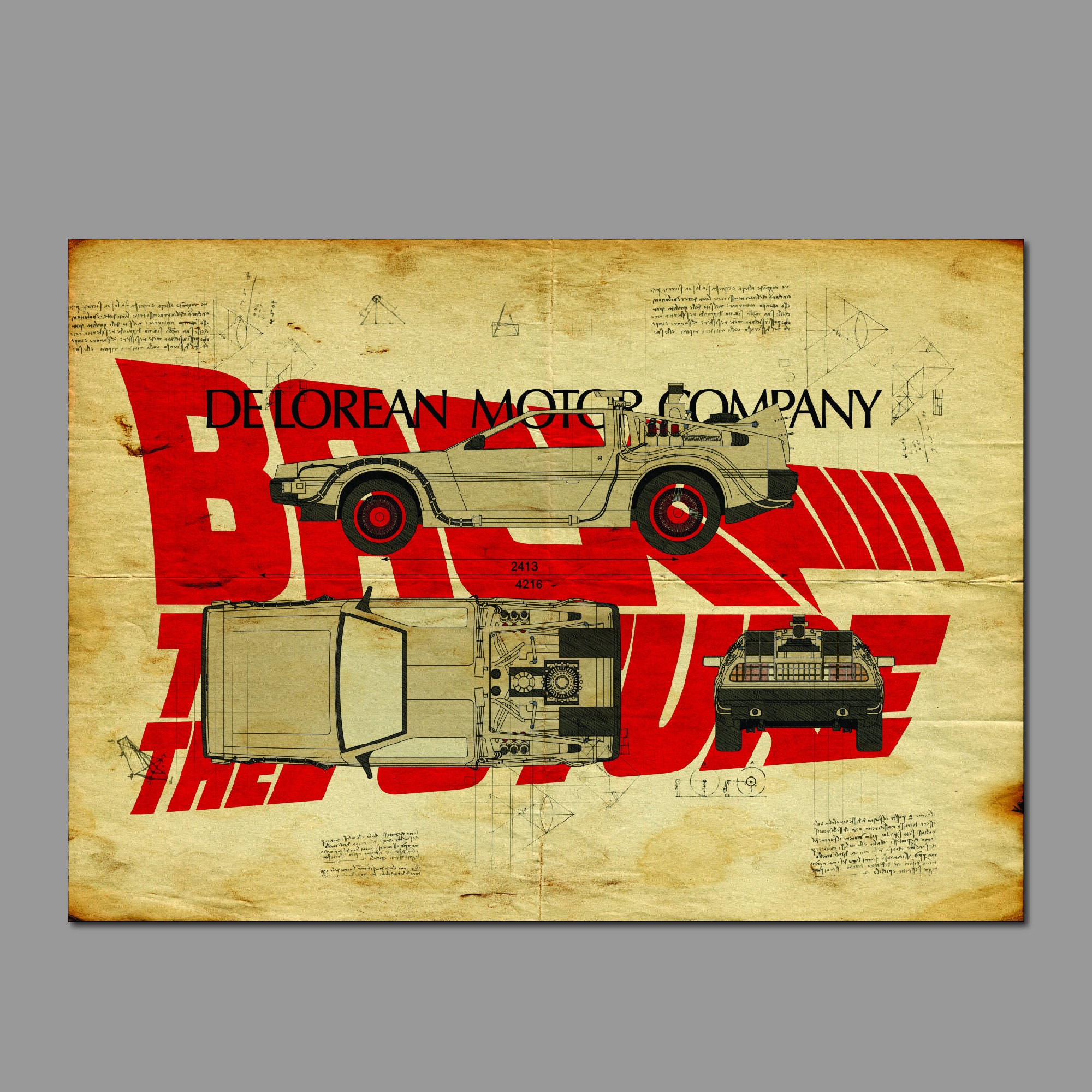 Delorean Poster, Delorean Print, Back to the Future, Movie Print, Car ...