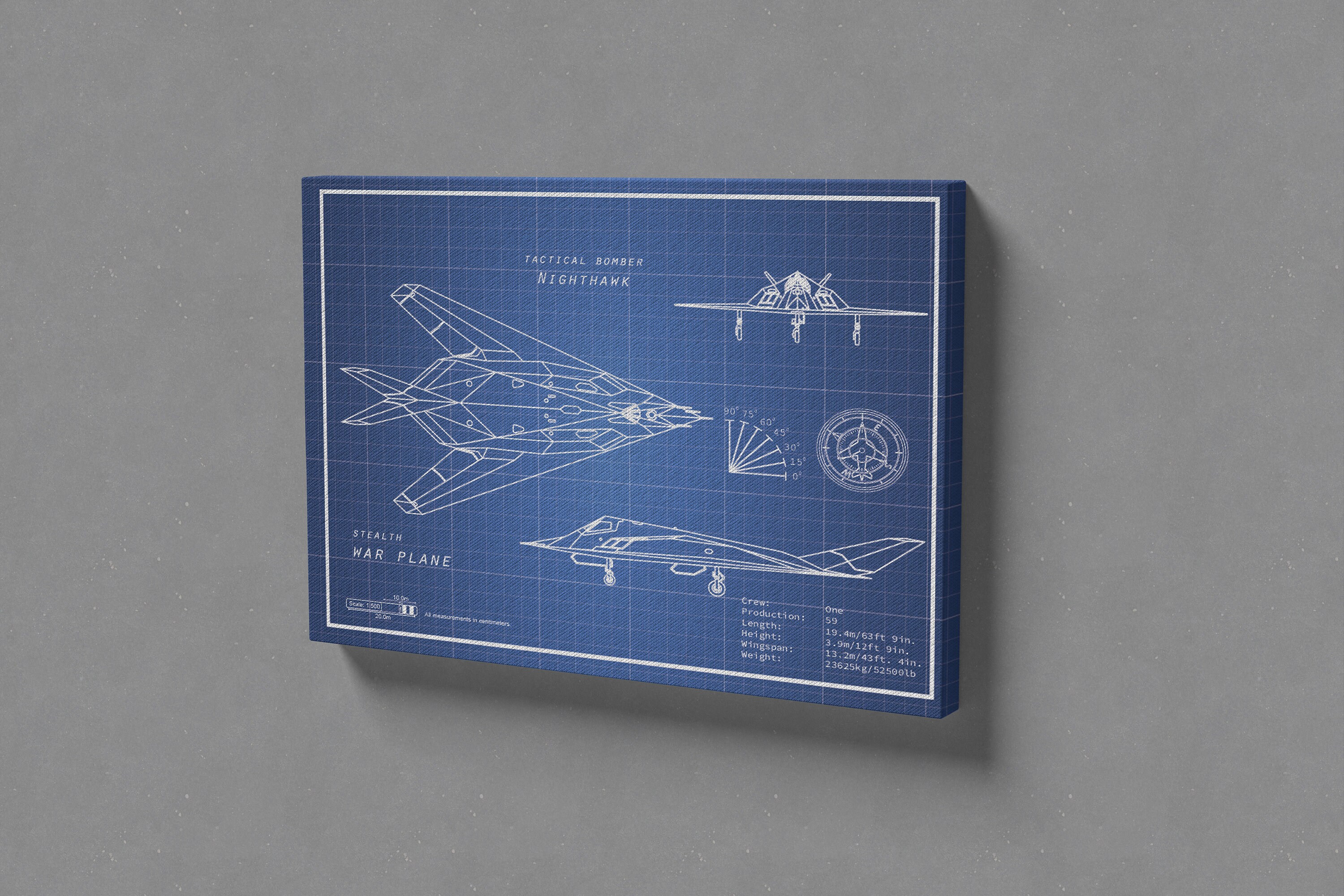 Blueprint of Nighthawk Plane Art Plane Gift Plane Poster - Etsy