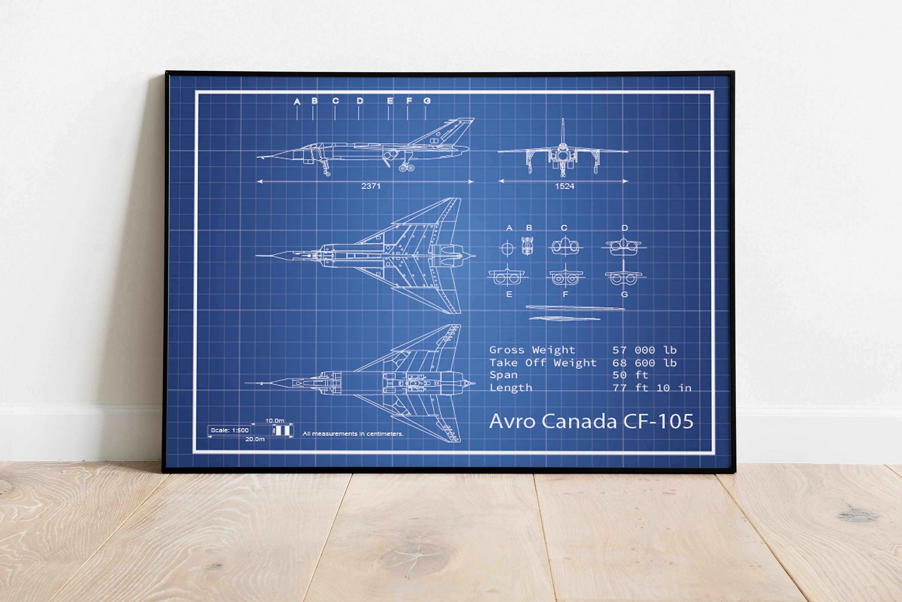Avro Arrow Poster, Blueprints of Planes, Pilot Gift, Gift for Him ...