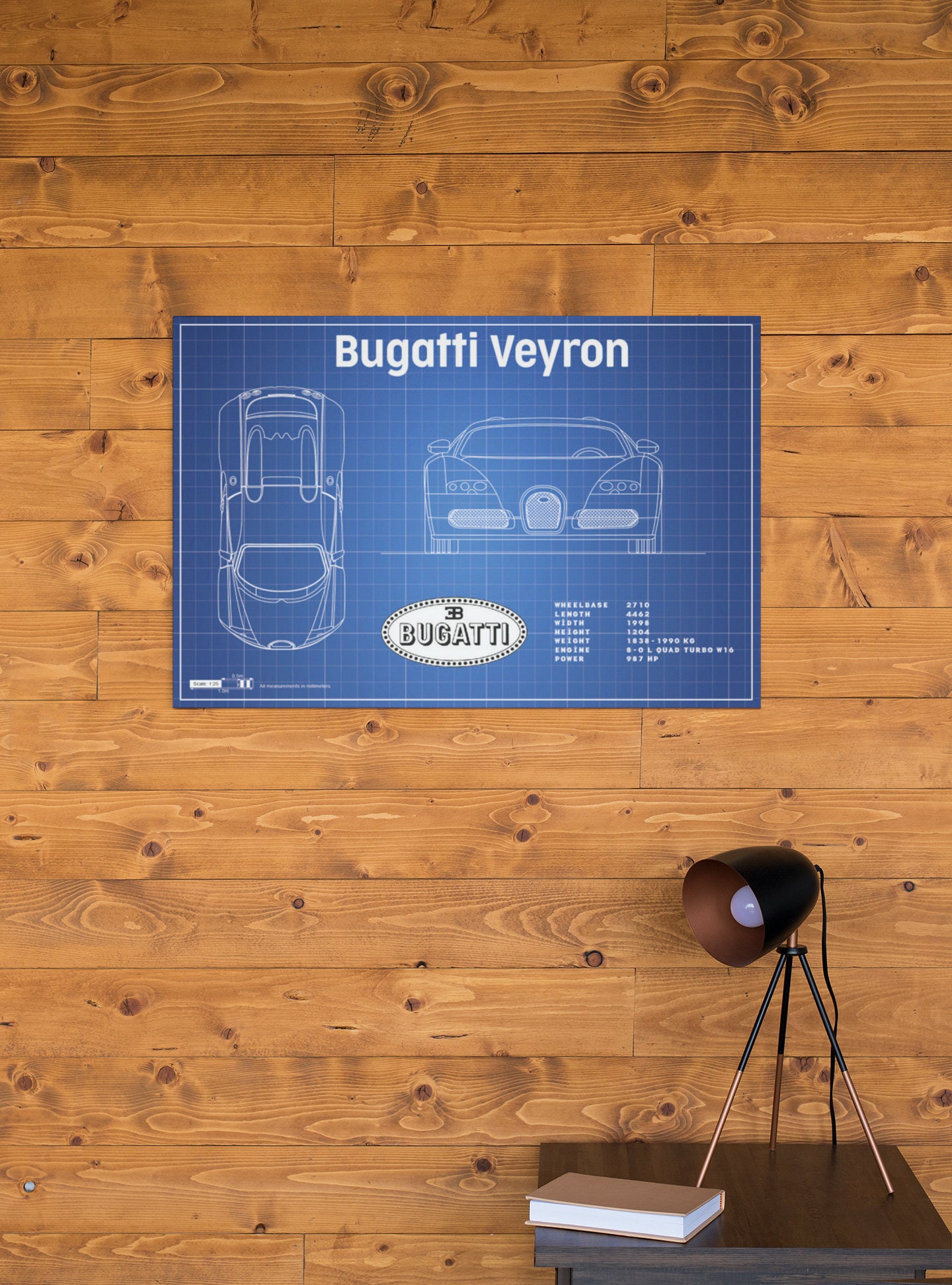 Bugatti Veyron Picture Veyron Print Bugatti Blueprint - Etsy