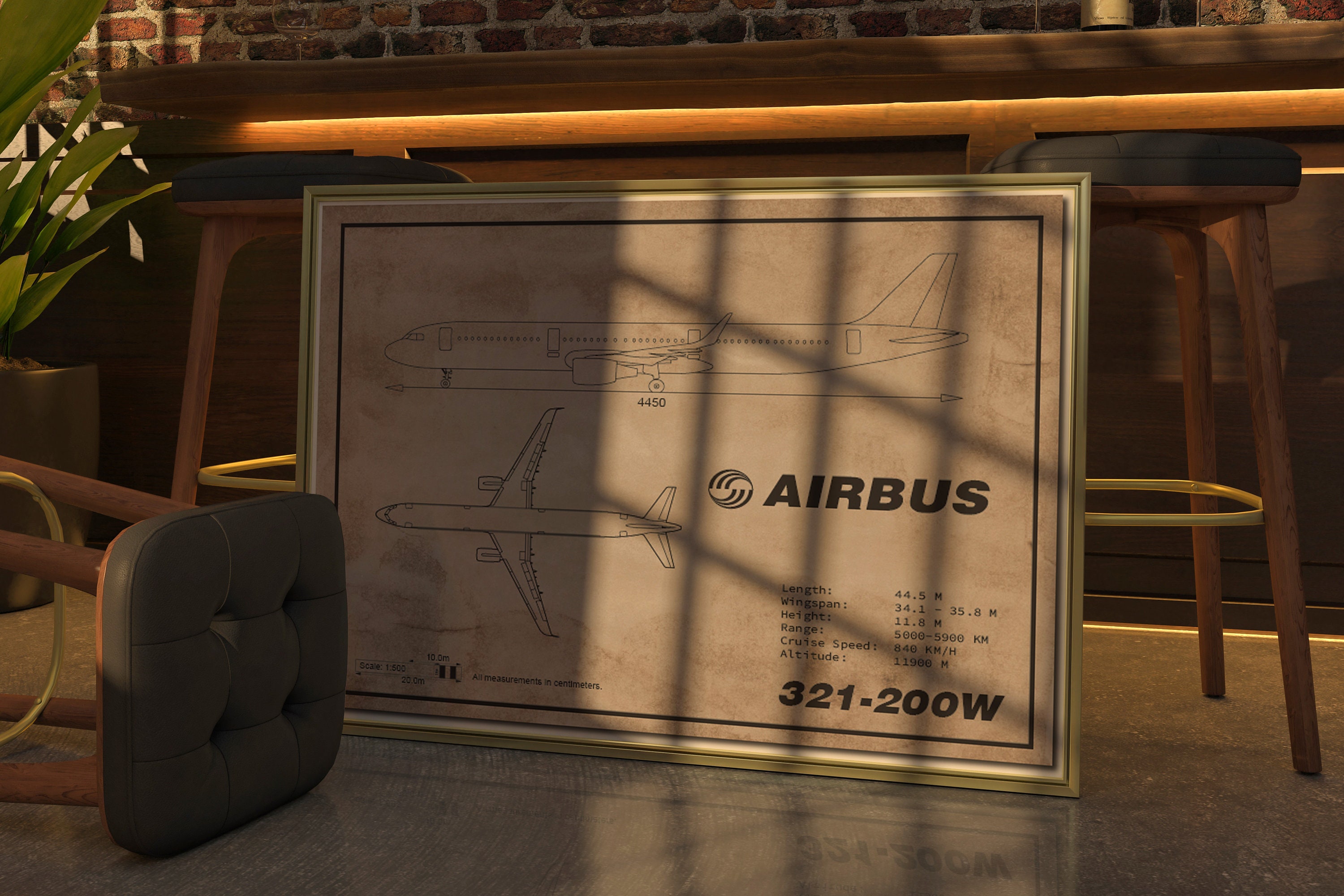 Airbus A321 Aircraft Blueprint Wall Art Plane Poster - Etsy