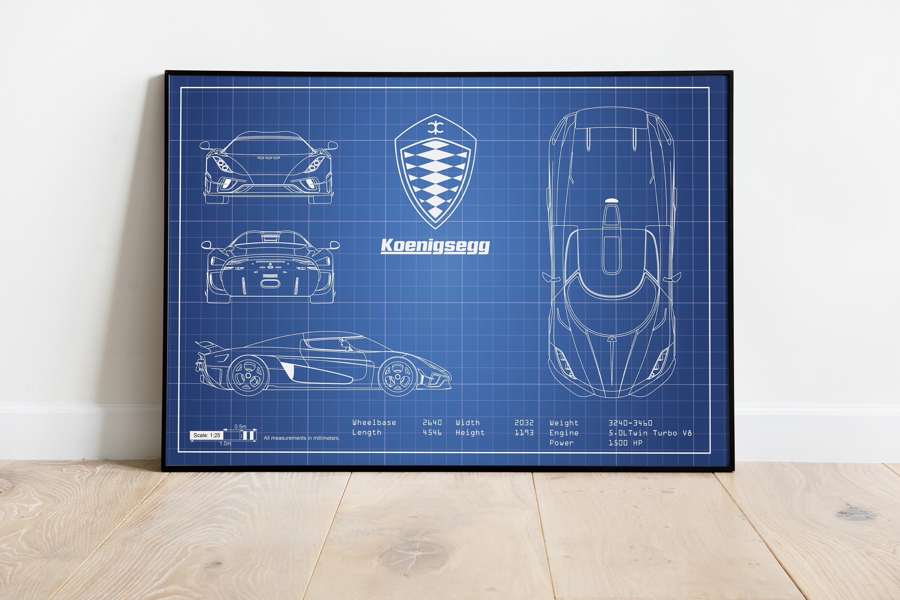 Koenigsegg Poster, Supercar Art, Supercar Blueprint, Car Blueprint, Car ...