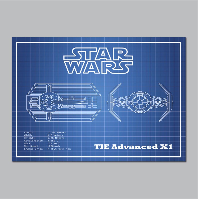 Tie Fighter Poster, Star Wars, Star Wars Art, Star Wars Poster, Mancave ...