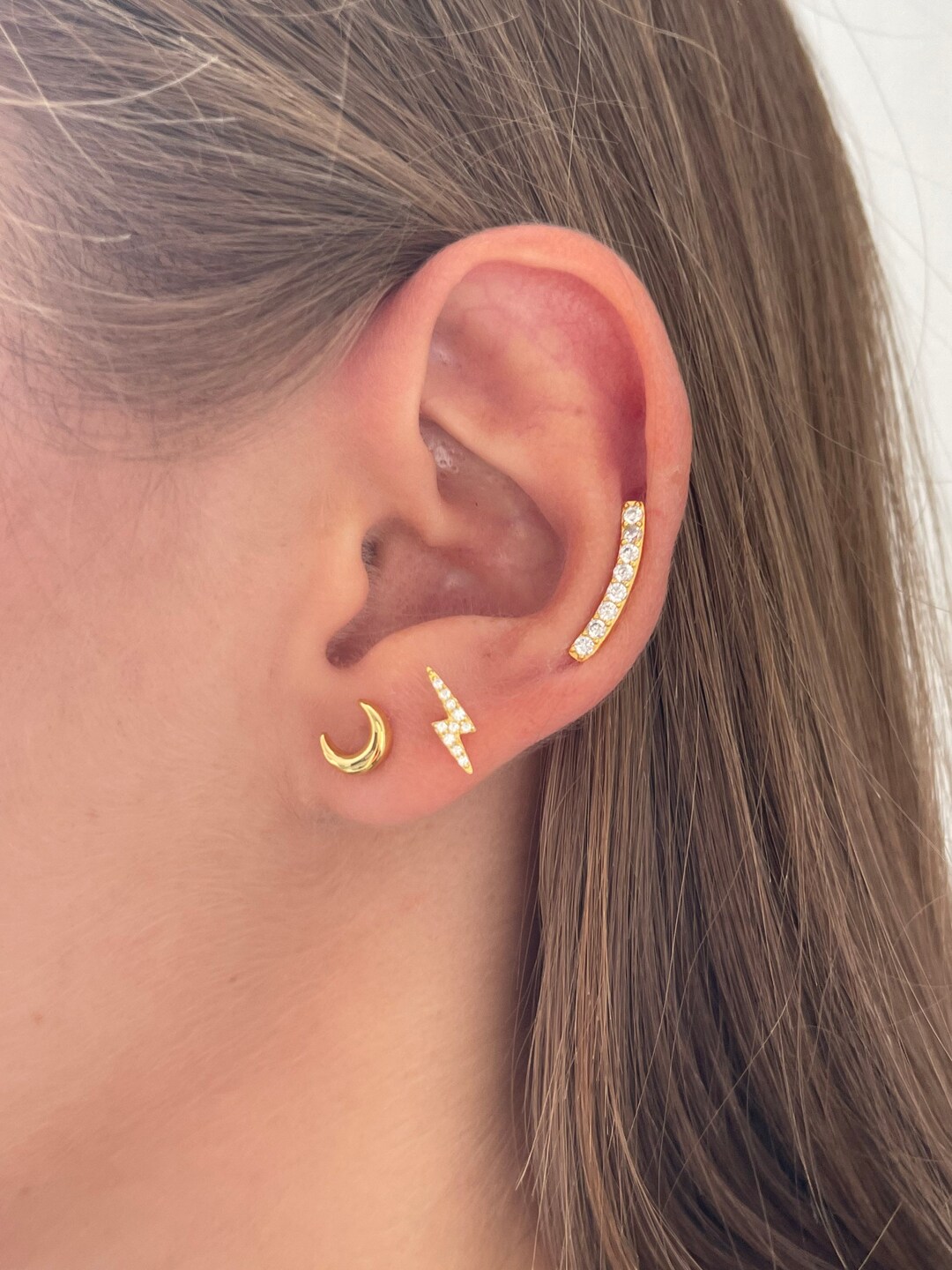 Perforación de concha de cartílago helix 925 joyas - Etsy México