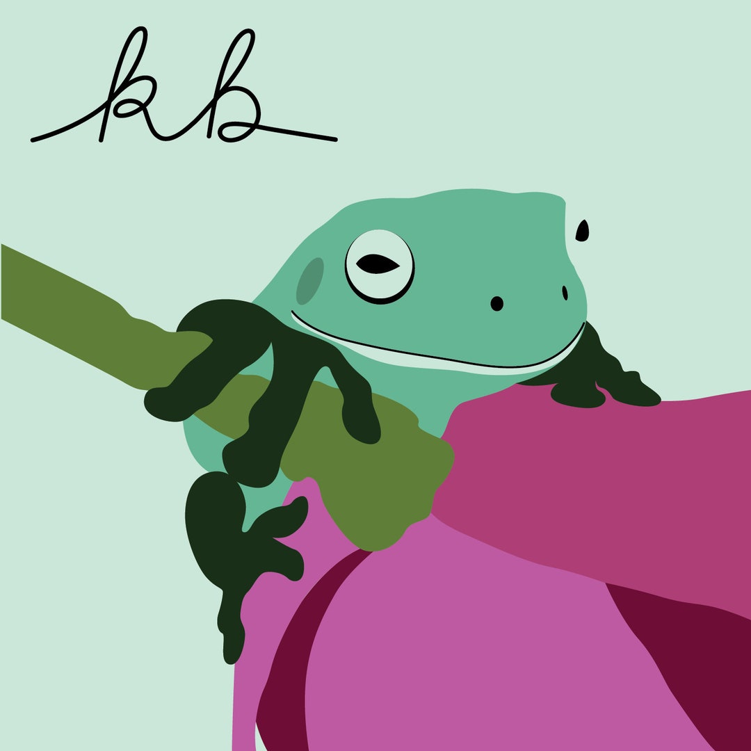Frog Print - Etsy