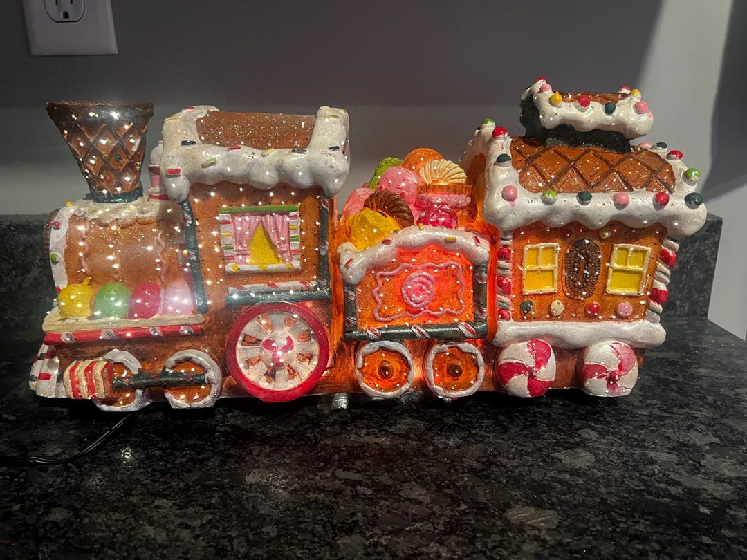 Cracker Barrel Fiber Optic Gingerbread Train - Etsy