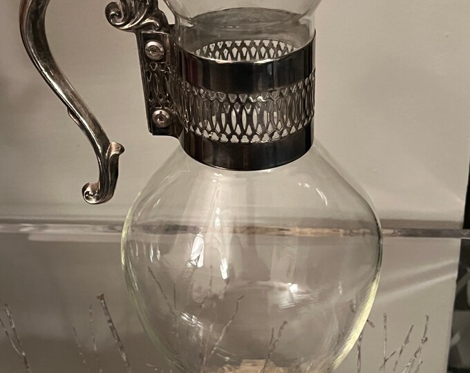 Vintage Corning Glass + Silver Plated Carafe/pitcher - Etsy