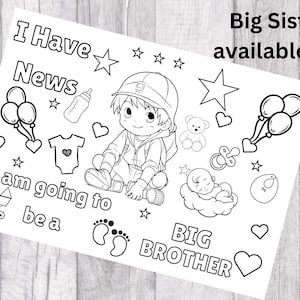 welcome home baby brother coloring page