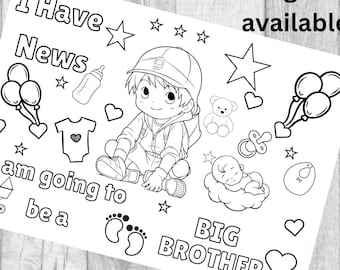 welcome home baby brother coloring page
