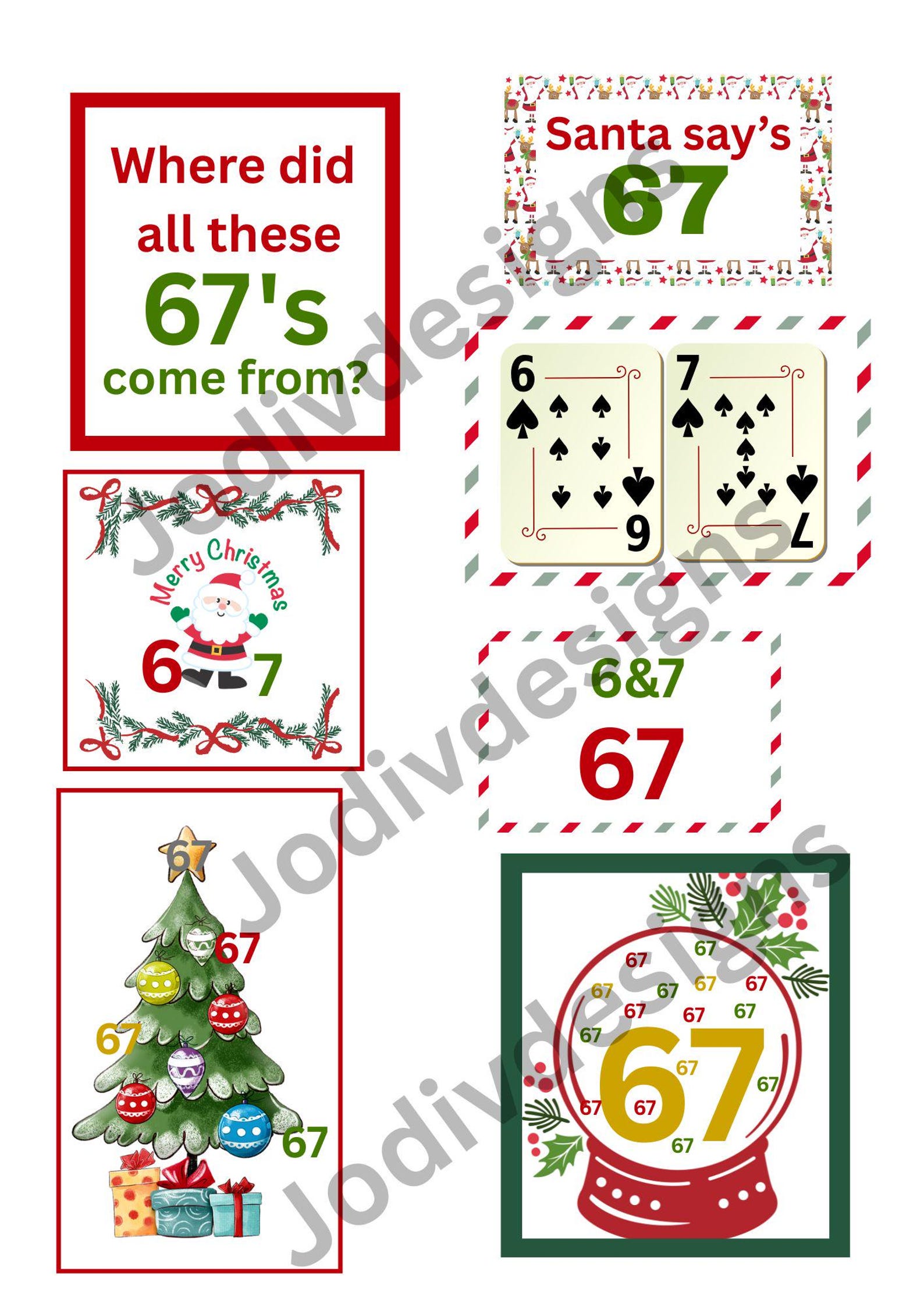 67 Elf Kit Prop Instant Download Printable Elf Signs and 67 Theme ...