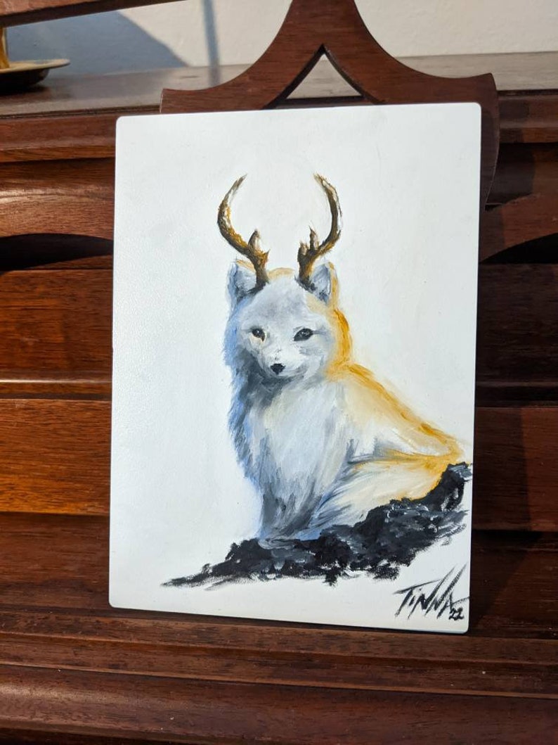 Fantasy Creatures Norse Mythology. Deerfox Original Oil Painting on ACM ...