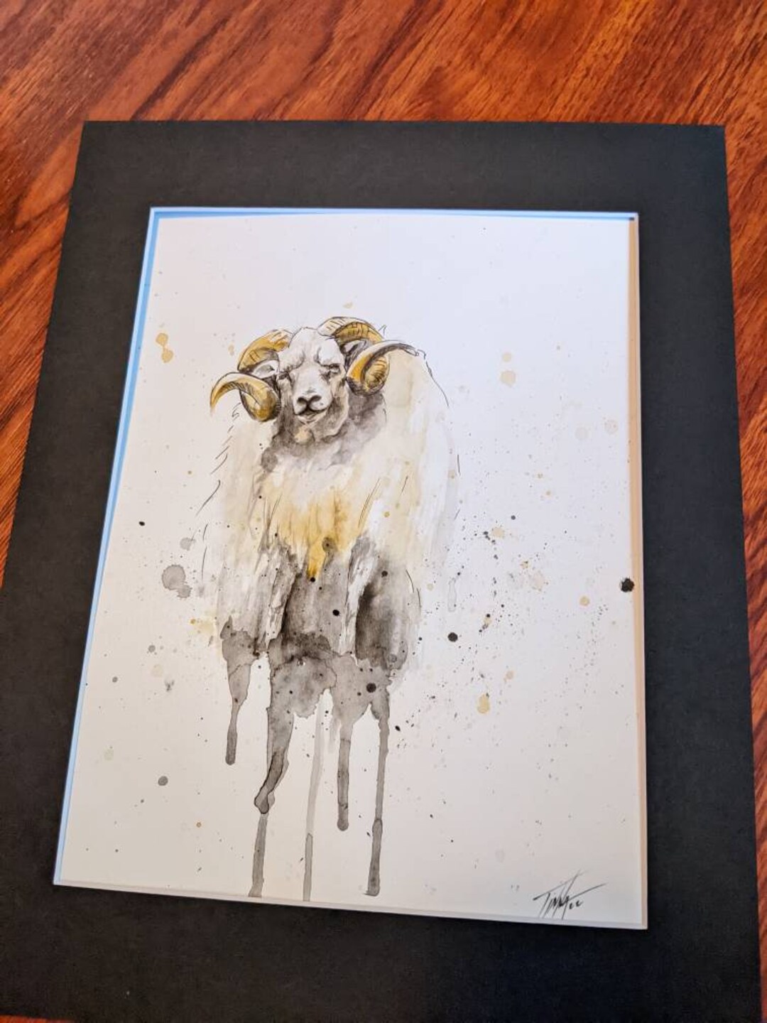 Original Icelandic Ram Watercolor Painting. - Etsy
