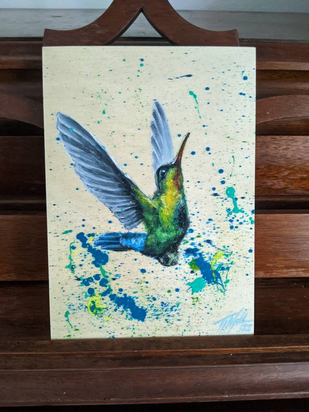 Rainbow Hummingbird. This is an Original Painting of an Epic Rainbow ...