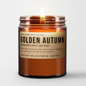 Golden Autumn Scented Candle: Fall Candle Collection - Etsy