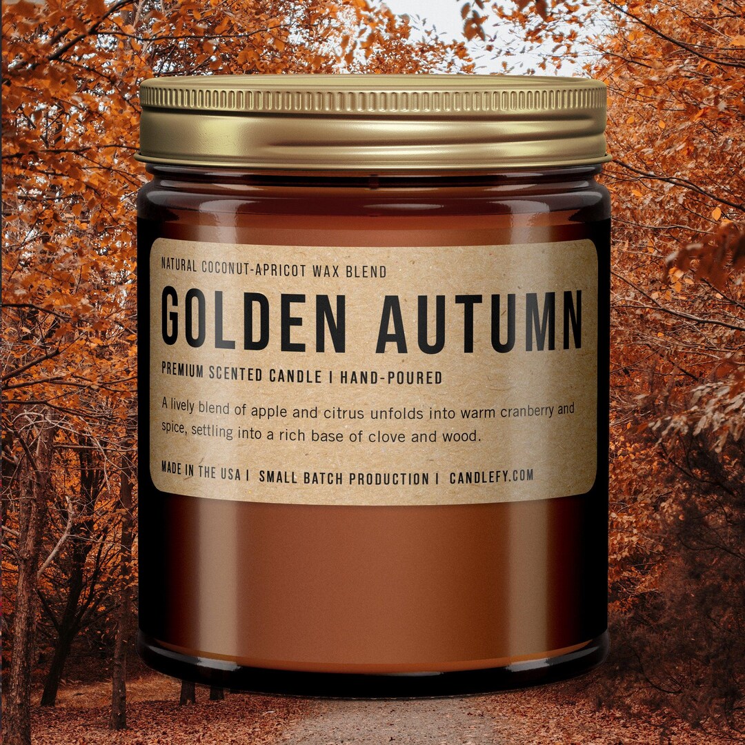 Golden Autumn Scented Candle: Fall Candle Collection - Etsy