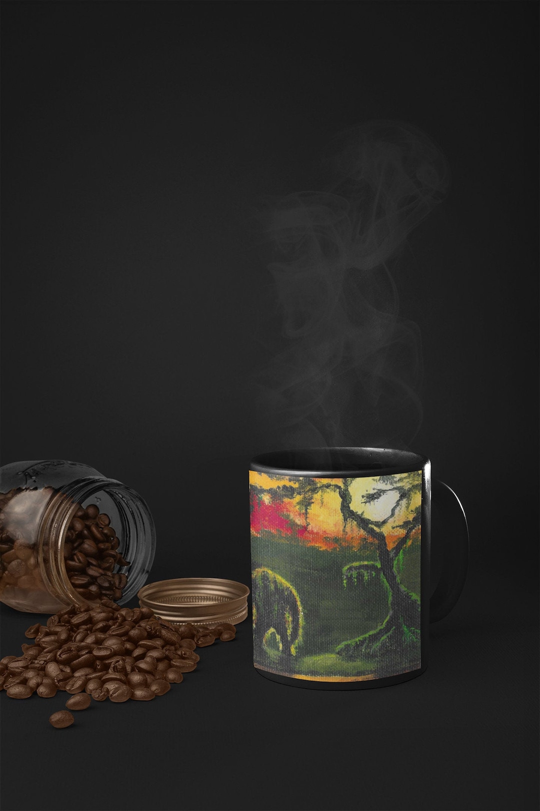 Swamp Monster Sasquatch Mug, Black Ceramic Mug, Bigfoot Coffee Mug - Etsy