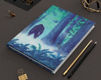 Swamp Monster Notebook Sasquatch Painting Hardcover Journal | Etsy
