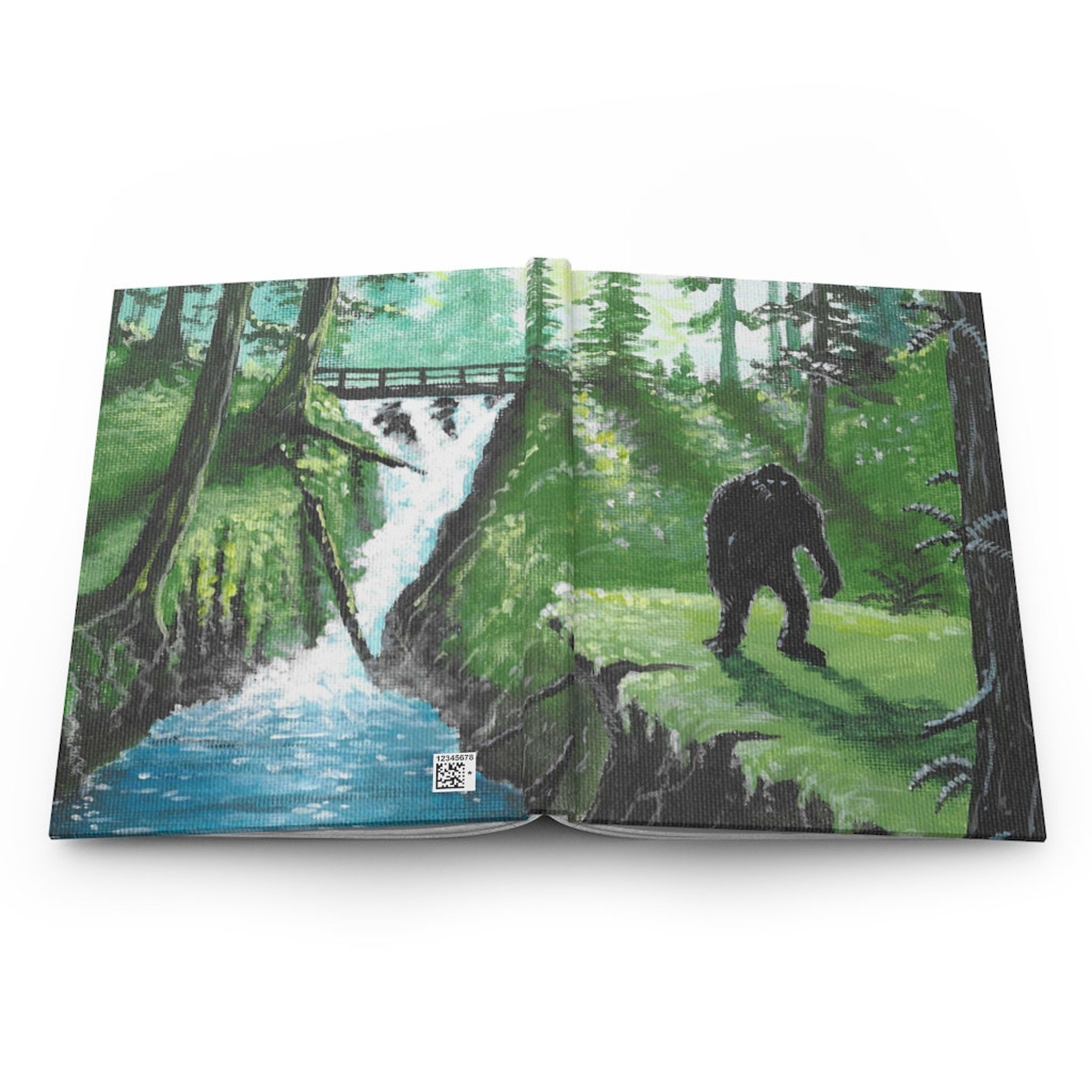 Sol Duc Sasquatch Notebook, Sasquatch Painting, Hardcover Journal, Gift ...