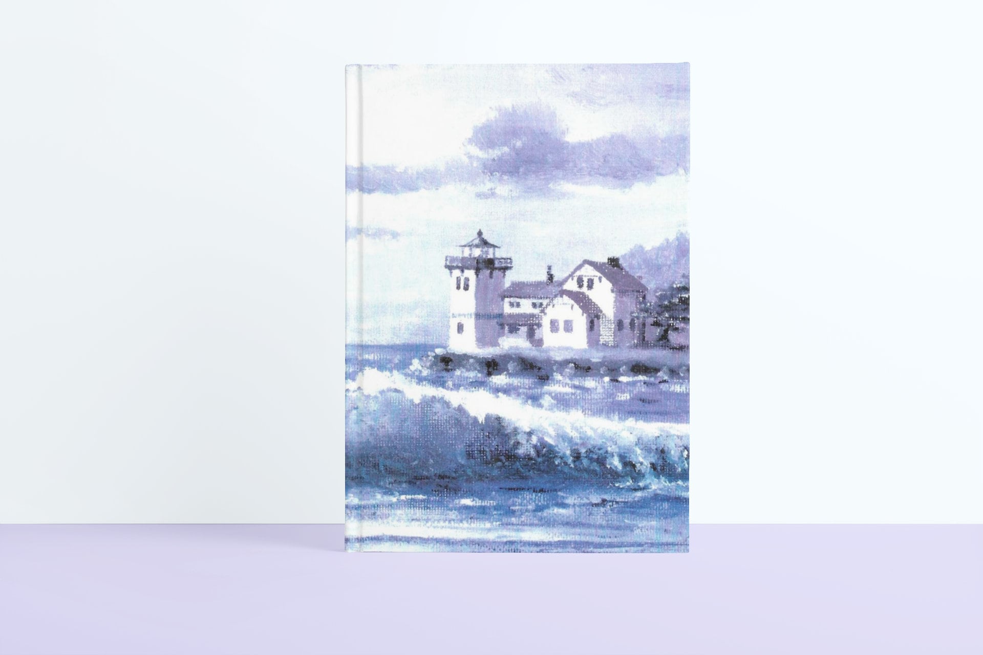 Lighthouse Nautical Notebook, Lighthouse Painting, Hardcover Journal - Etsy