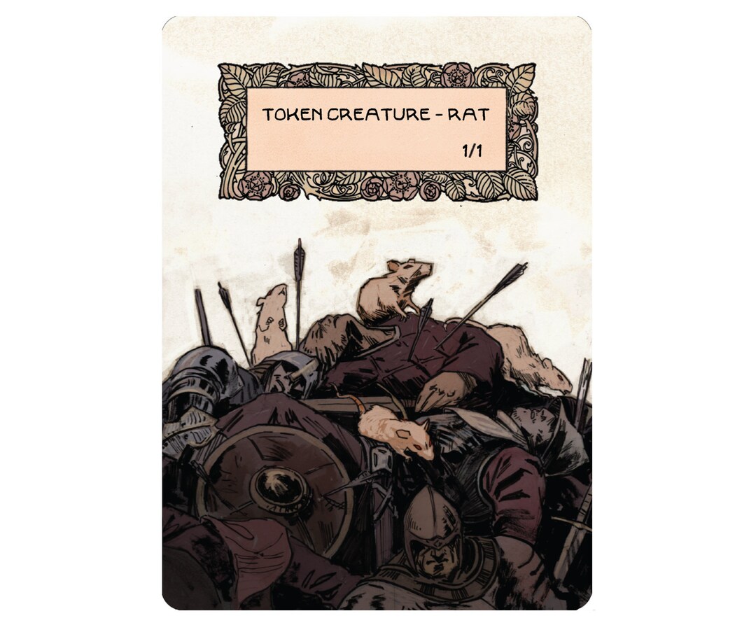 Rat Creature Tokens - Custom Illustrated Tokens for Mtg - Etsy