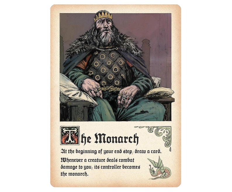 The Monarch Token Card Custom Illustrated Tokens for Mtg - Etsy