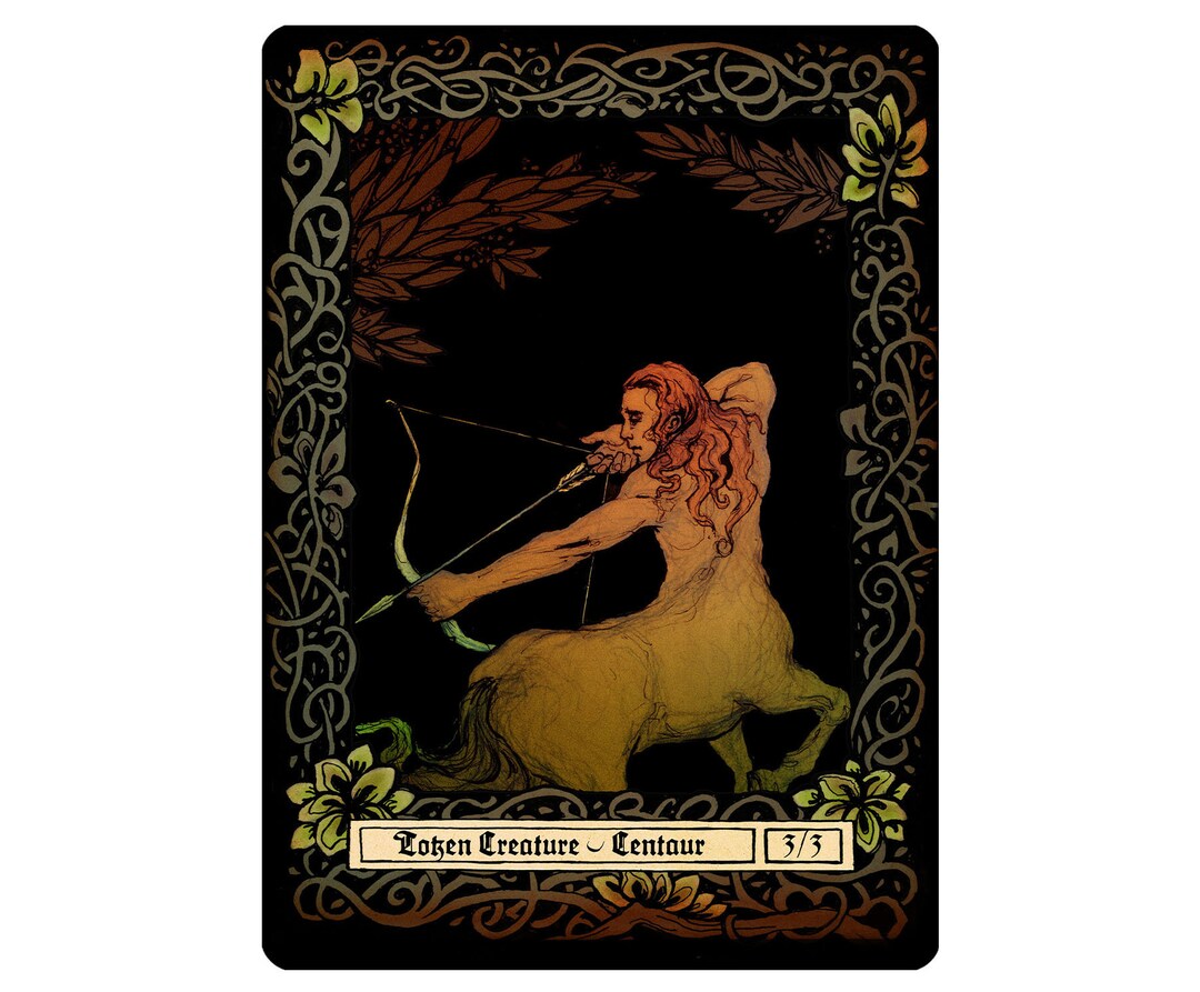 Centaur Creature Tokens - Custom Illustrated Tokens for Mtg - Etsy UK