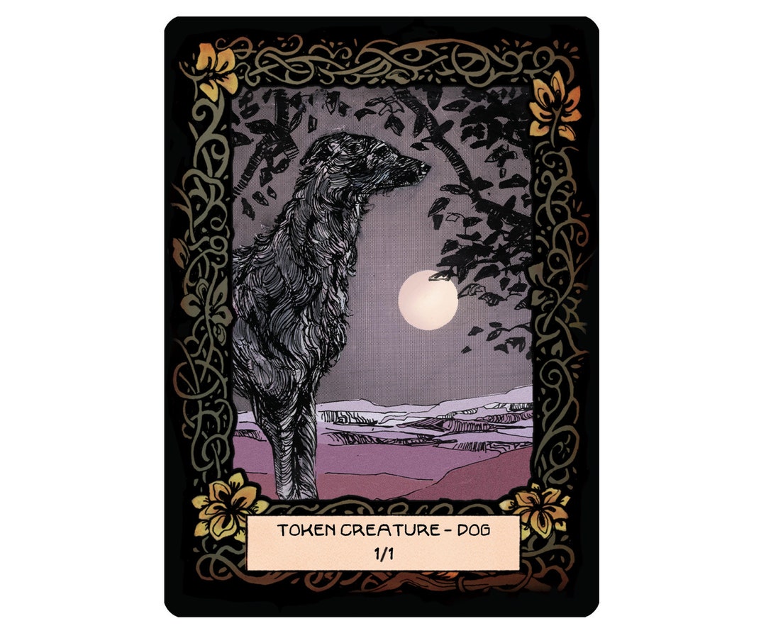 Dog Creature Tokens - Custom Illustrated Tokens for Mtg - Etsy