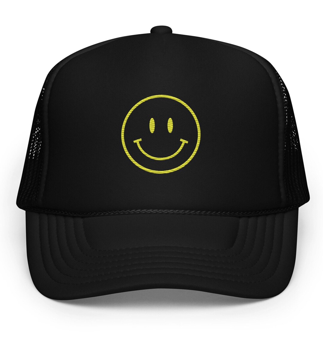 Smiley Foam Trucker Hat Smiley Face, Multiple Colors Trucker Smile Hat ...