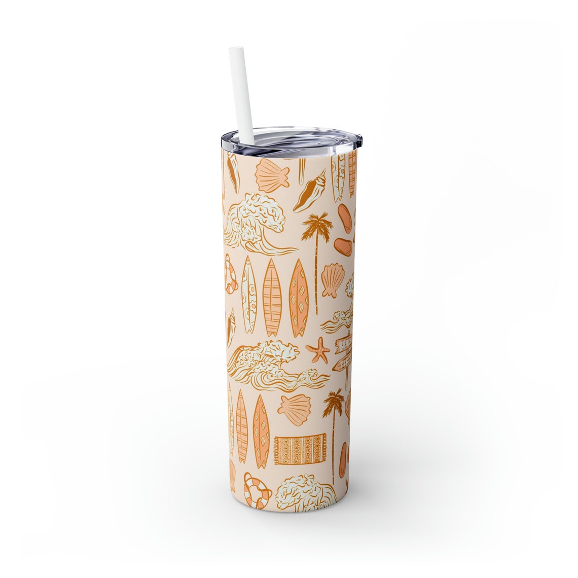 Tumbler Aloha Neutral Colors, Skinny Tumbler With Straw, 20oz , Surf ...