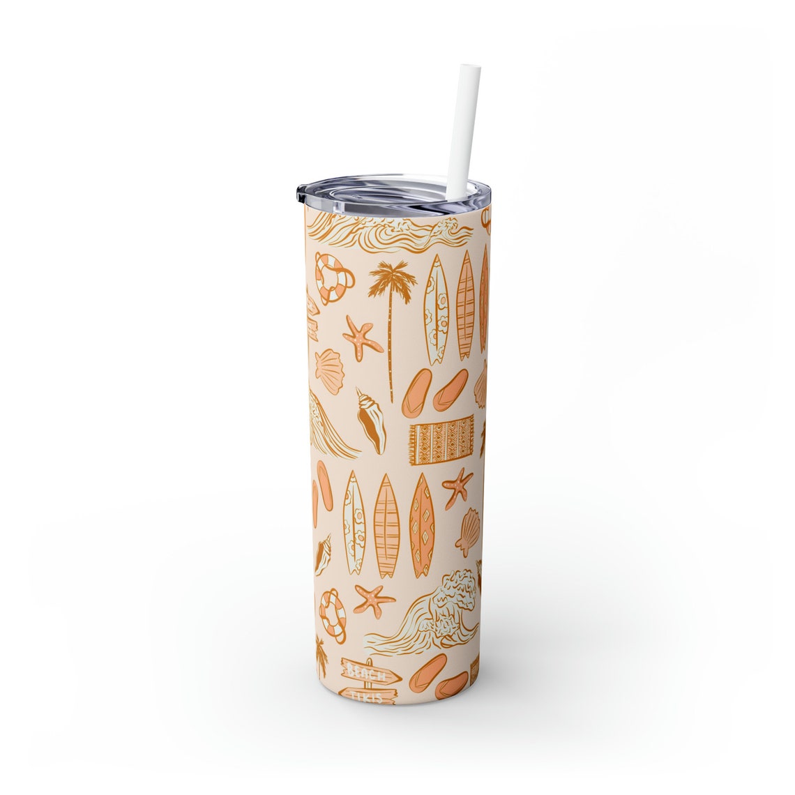Tumbler Aloha Neutral Colors, Skinny Tumbler With Straw, 20oz , Surf ...