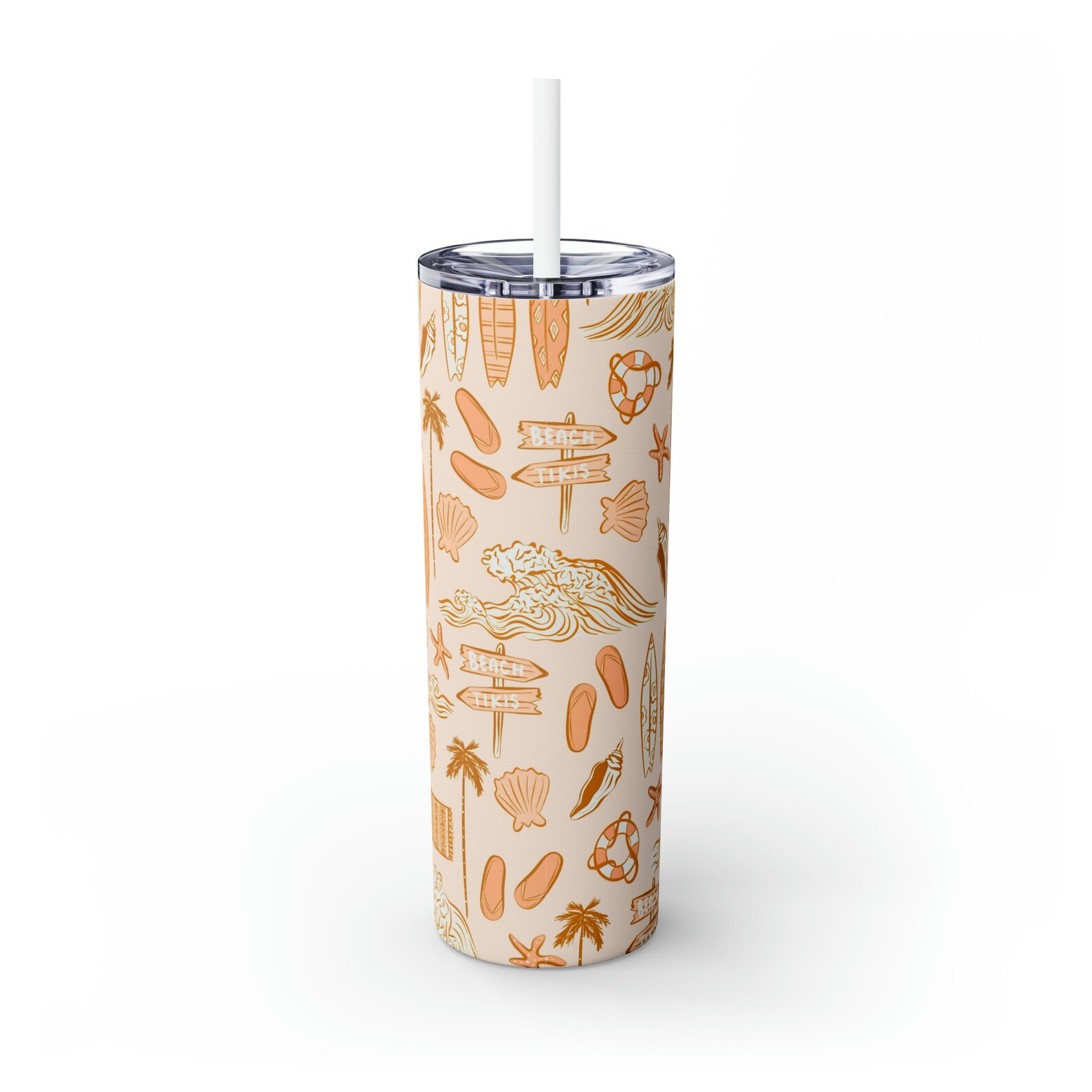 Tumbler Aloha Neutral Colors, Skinny Tumbler With Straw, 20oz , Surf ...