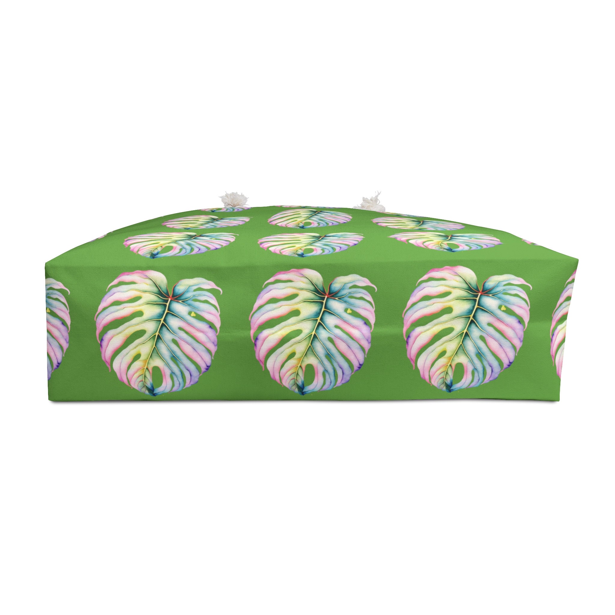 Monstera Leaf Weekender Bag, Large Tropical Leaf Bag With Green ...
