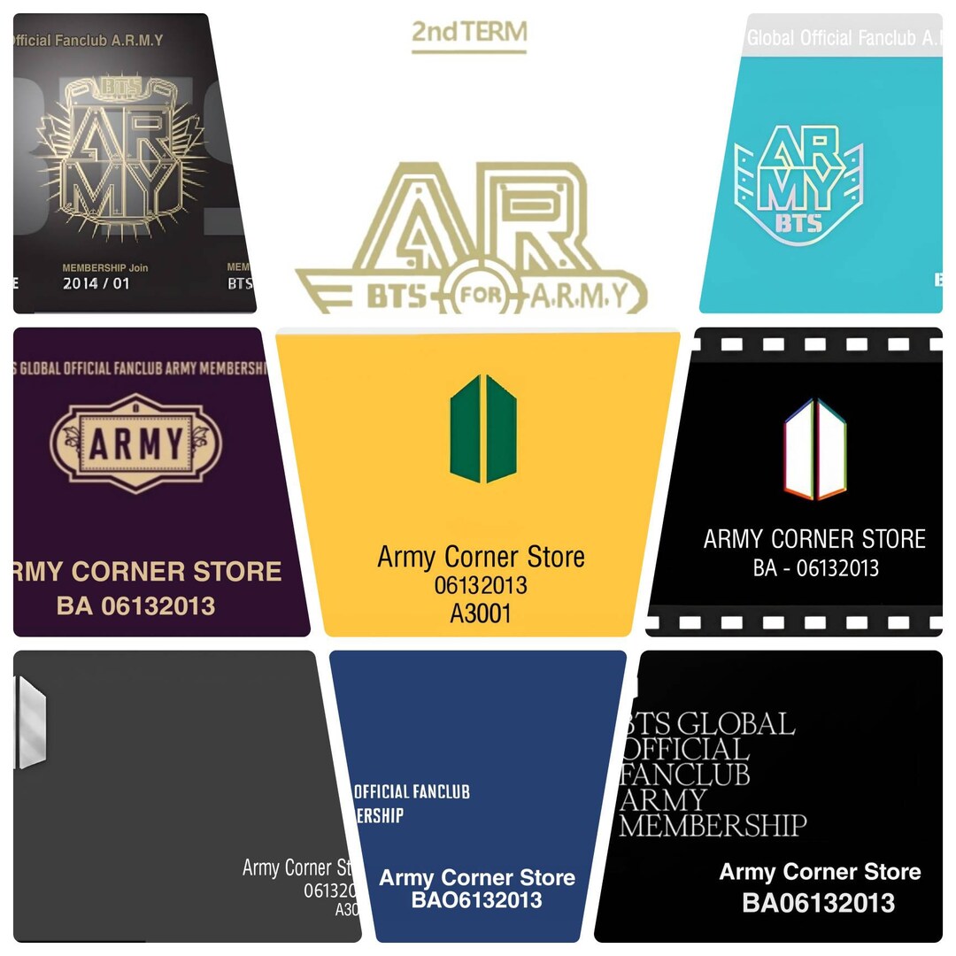BTS Global Official Fanclub ARMY Membership Replica Cards Etsy BTS Global Official Fanclub ARMY Membership Replica Cards Etsy