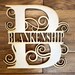 Personalized Wood Monogram Sign, Last Name Monogram Decor, Custom ...
