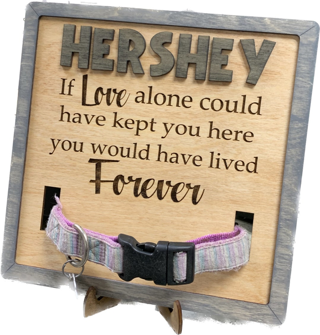 Pet Memorial Sign, Personalized Pet Dog Collar Remembrance Frame, Dog ...