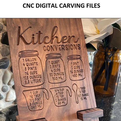 Ipad Holder With Kitchen Conversions Digital CNC Carve Files - Etsy