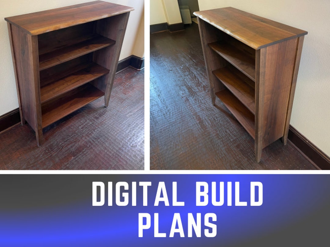 Solid Walnut Bookshelf - Digital Build Plans - Etsy