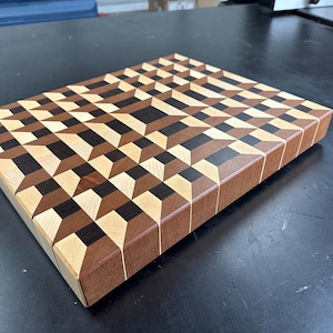 3D Illusion Cutting Board - Etsy