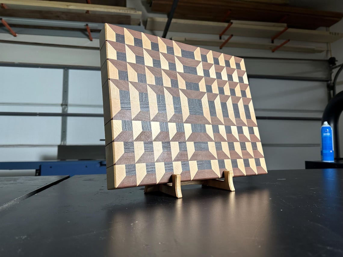 3D Illusion Cutting Board - Etsy