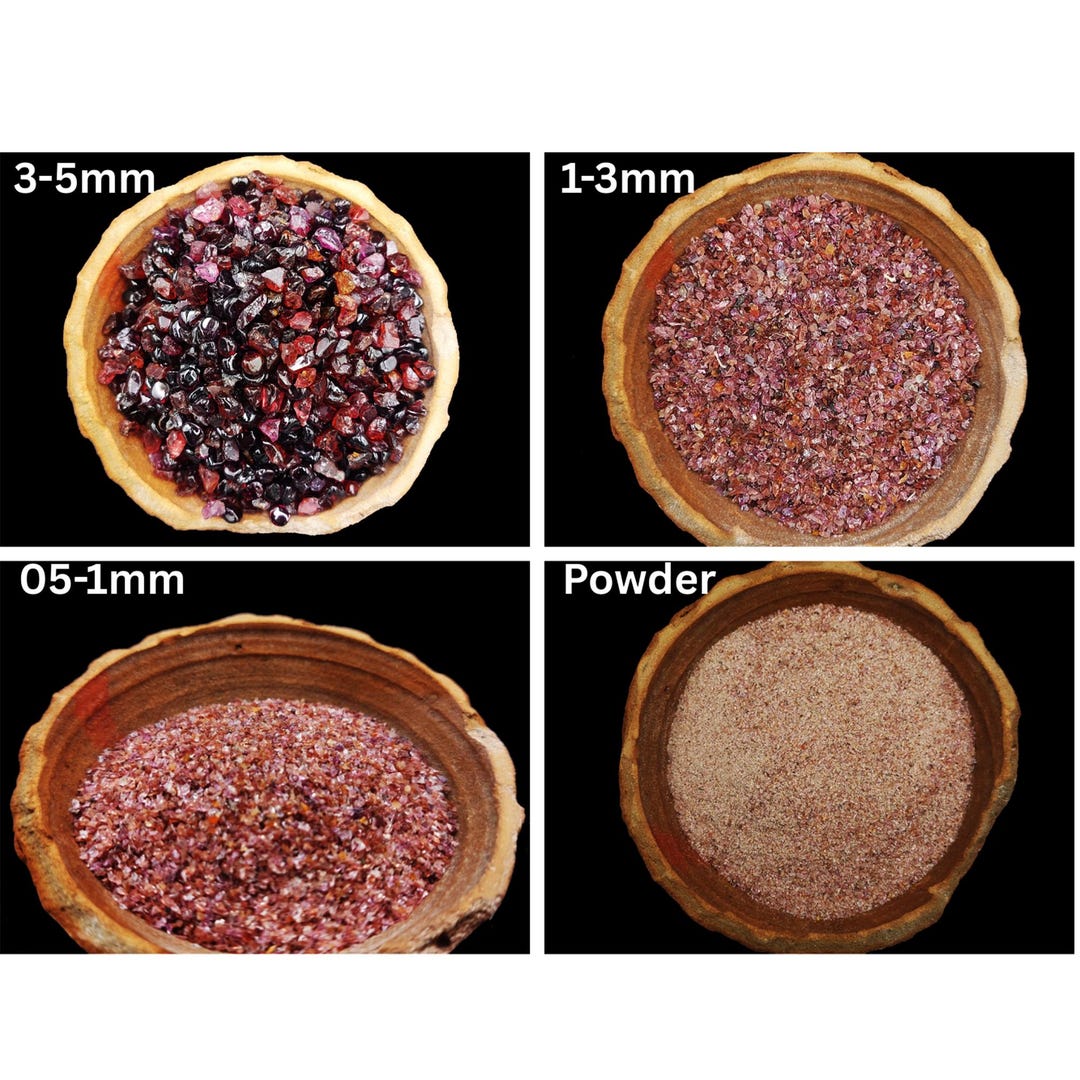 Red Garnet Raw Stone Powder, Red Garnet Raw Chips Tumble, Healing ...
