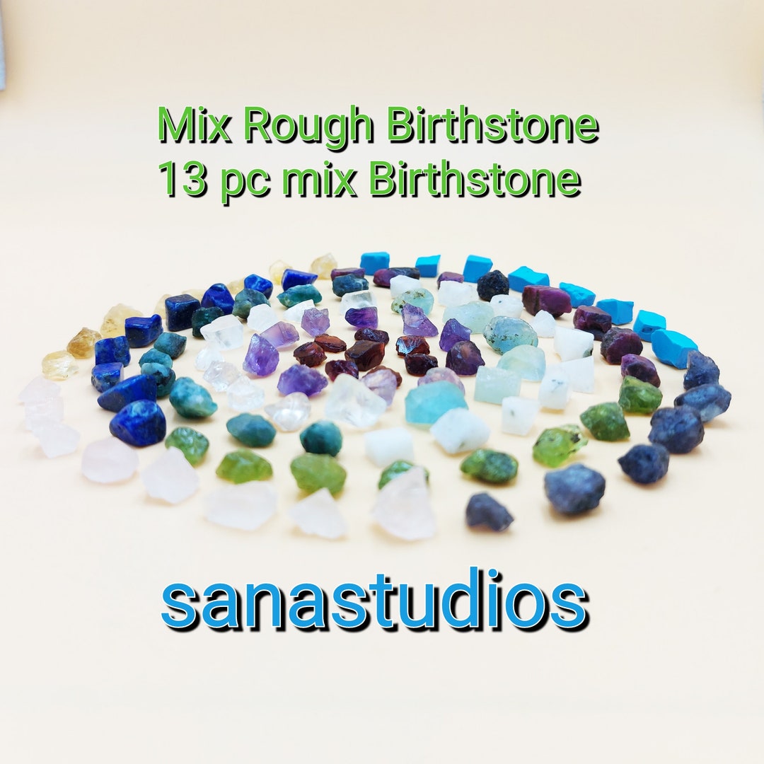 Natural Raw Mixed Birthstone Loose Rough Gemstones, 4-8mm to 8-12mm ...